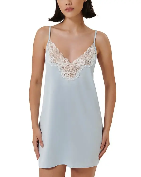 Bluebella Isabella Luxury Satin Short Chemise - Ice Water