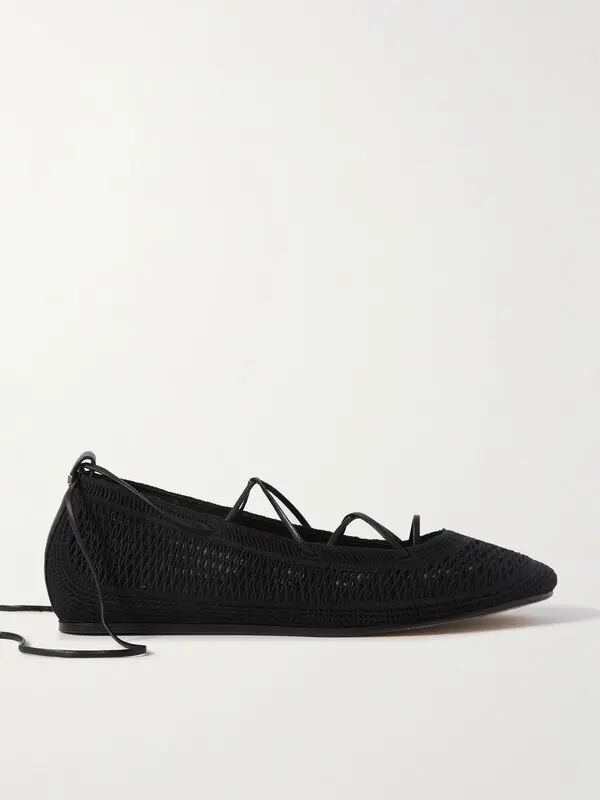 Isabel Marant Belna Woven Ballet Flats - Black