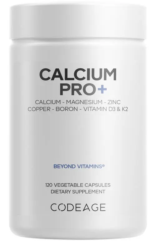 CODEAGE Calcium 250 Mg Supplement + Magnesium Zinc Copper & Vitamins - White