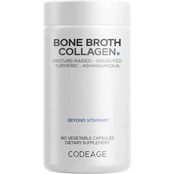 CODEAGE Bone Broth Collagen Peptides Supplement - White