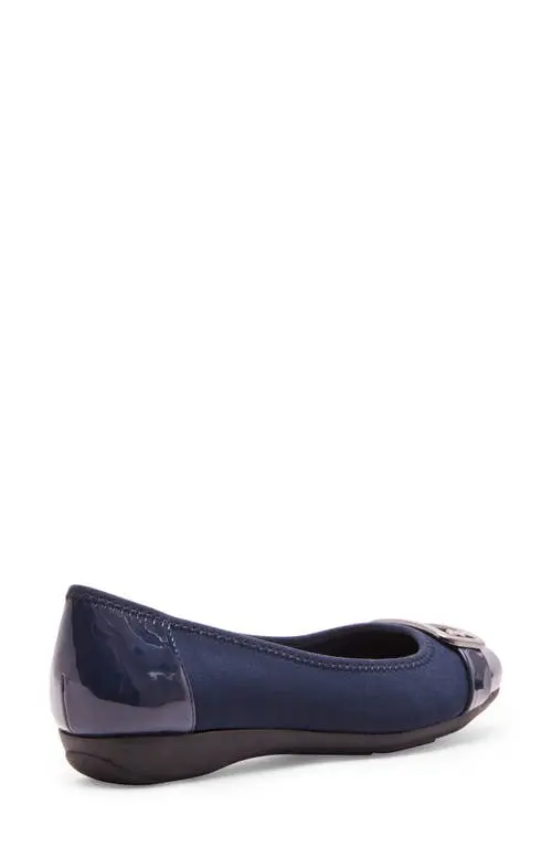 Anne Klein Olivera Ballet Flat - Navy