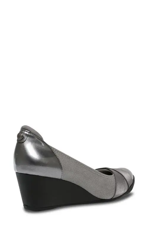 Anne Klein Timeout Wedge Pump - Pewter
