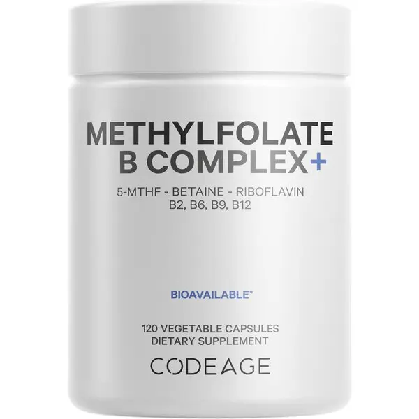 CODEAGE Methylfolate B Complexfolate Riboflavin B6 & B12 - White