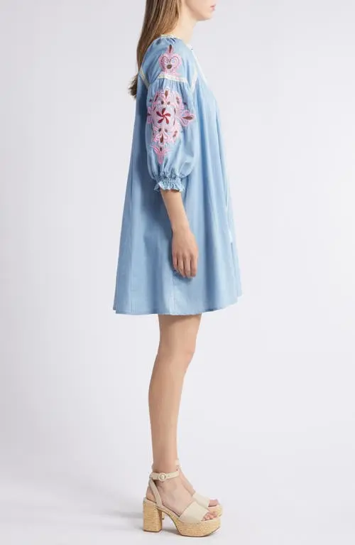 NIKKI LUND Rachael Chambray Dress