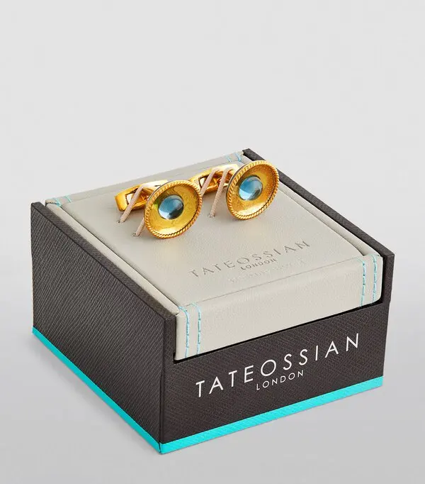Tateossian Plated Blue Topaz Cufflinks