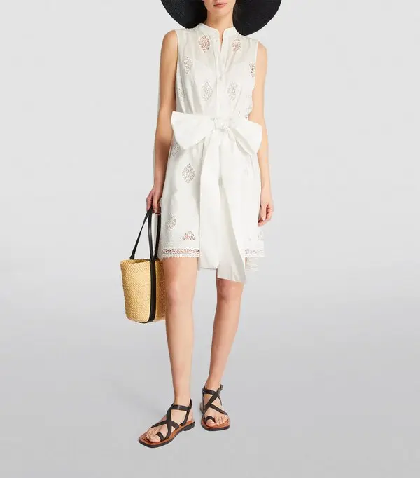 Erdem Lace Embroidered Dress With Bow