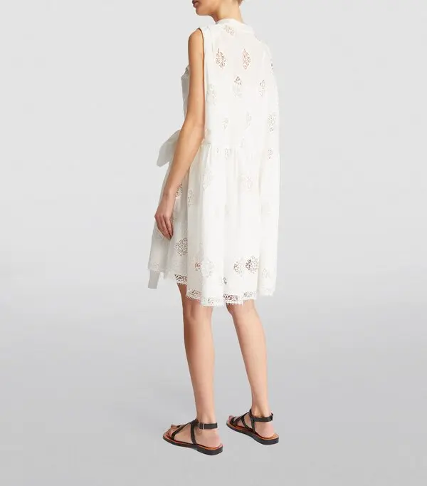Erdem Lace Embroidered Dress With Bow