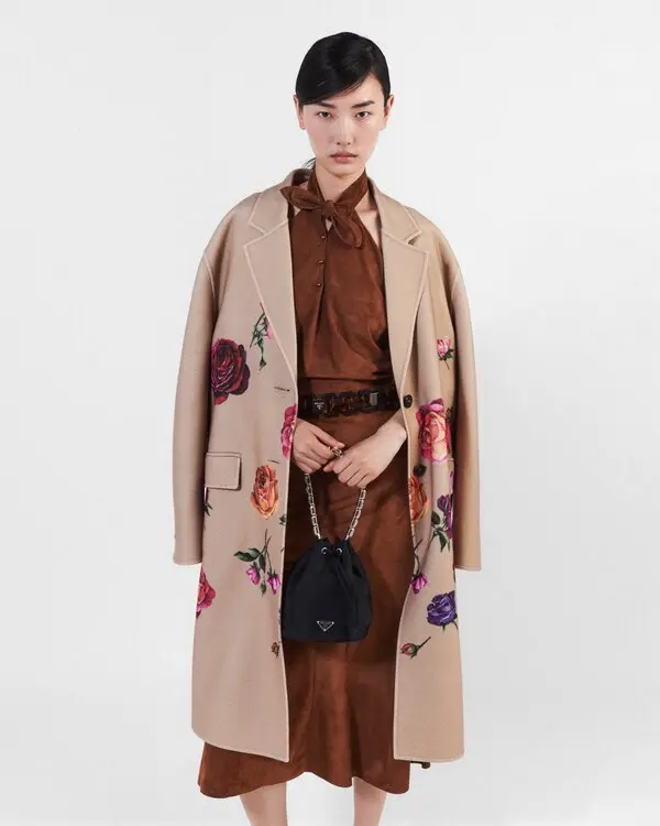 Prada Suede Flared Skirt