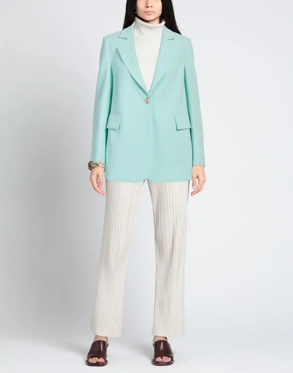Pinko Single-breasted Crepe Blazer - Green