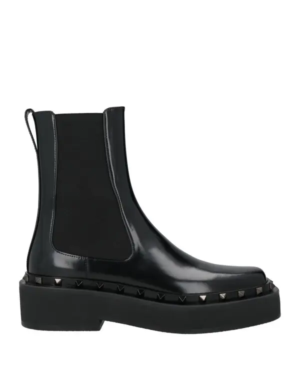 Valentino Garavani Leather Studded Ankle Boots