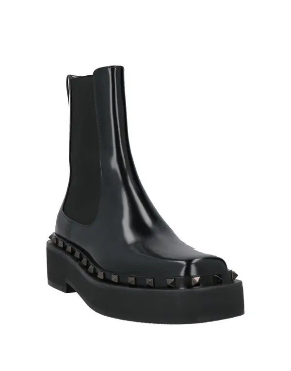Valentino Garavani Leather Studded Ankle Boots