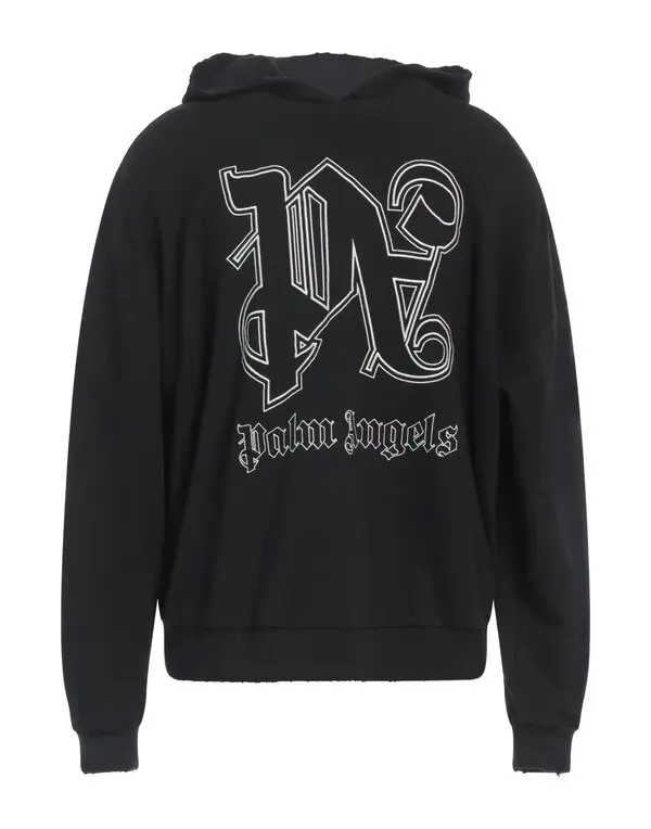 Palm Angels Cotton Sweatshirt - Black