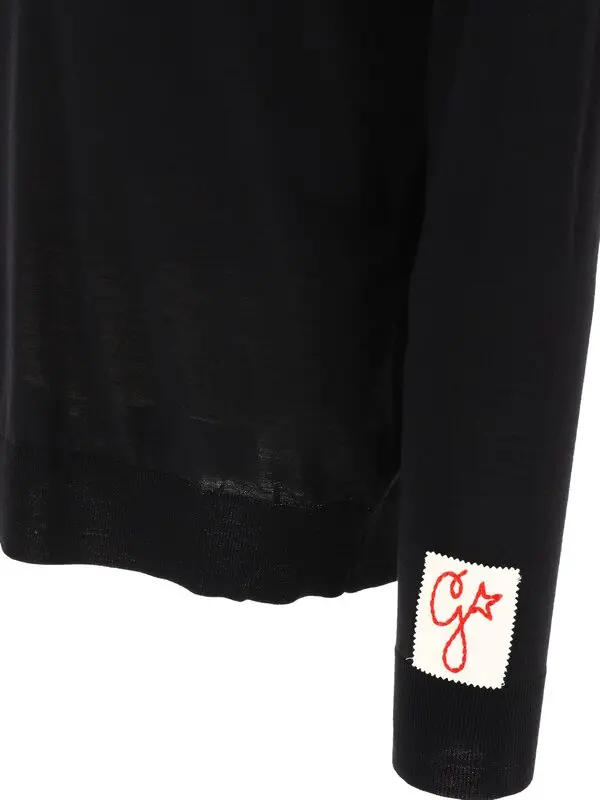 GOLDEN GOOSE Gregory' Wool Polo Shirt - Black