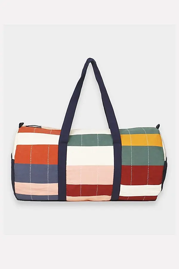 ANCHAL Weekender Duffel Bag - Multi-check
