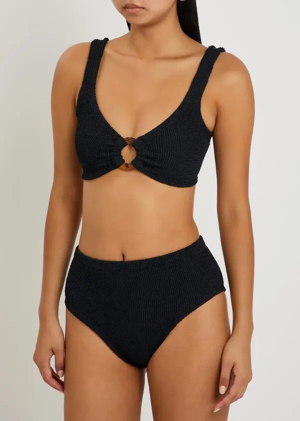 Hunza G Nadine Cut-out Seersucker Bikini