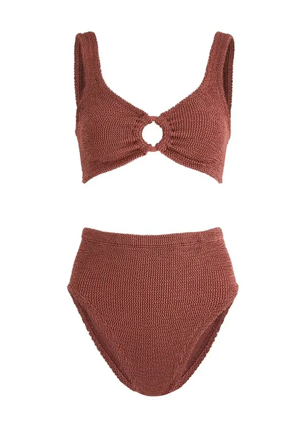 Hunza G Nadine Cut-out Seersucker Bikini