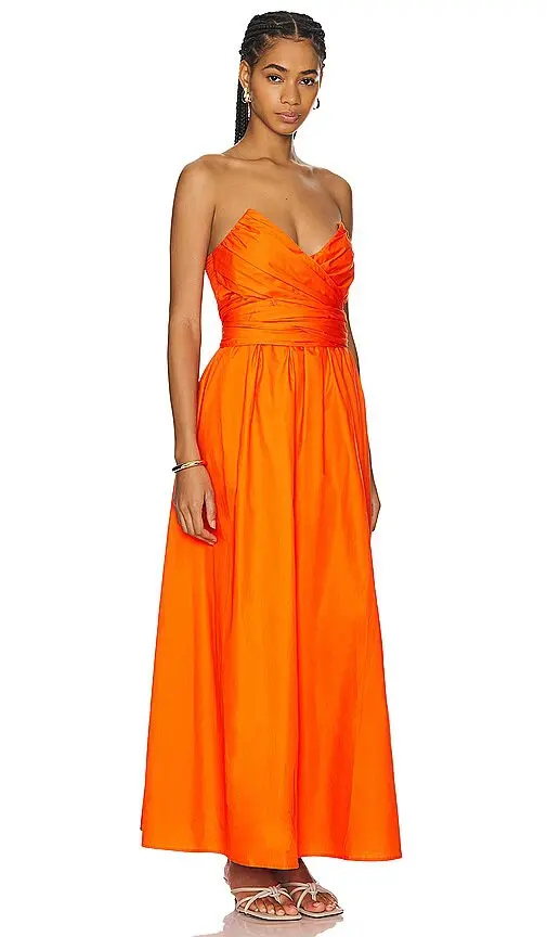 sion sunburst pleated smocked waist midi dress Sunburst Dress
