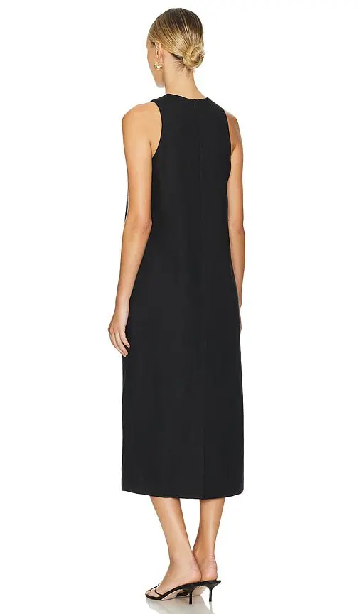 sleeper black linen dress SLEEPER Atlanta Linen Dress  MILI