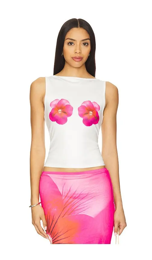 RUNAWAY THE LABEL Primrose Top - Pink Flower