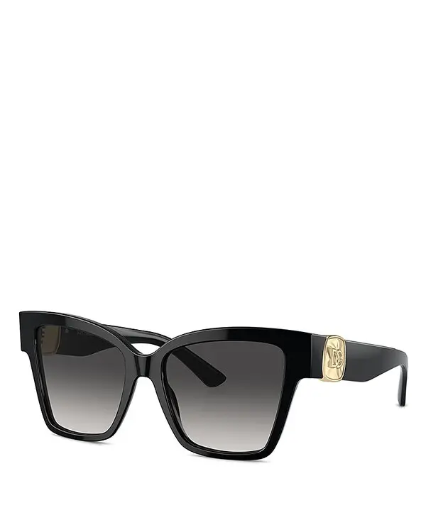 Dolce & Gabbana Square Sunglasses, 54mm - Black/gray Gradient