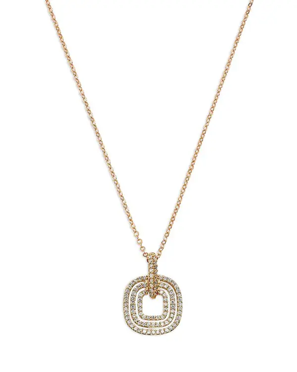 Bloomingdale'S Diamond Triple Ring Pendant Necklace - Gold
