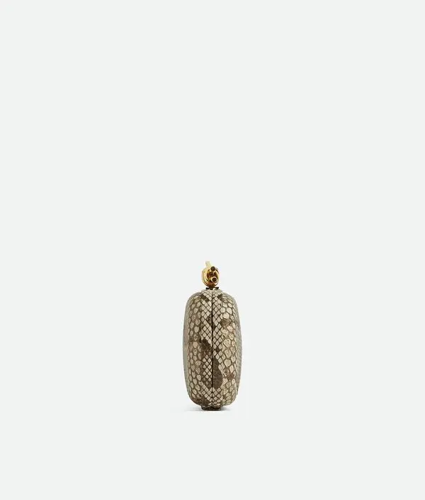 Bottega Veneta Python Minaudière With Knot Clasp - Roccia