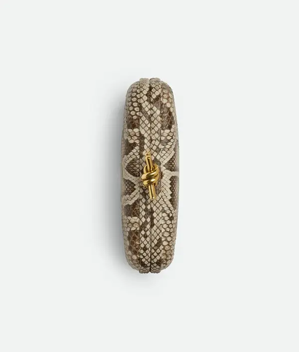 Bottega Veneta Python Minaudière With Knot Clasp - Roccia