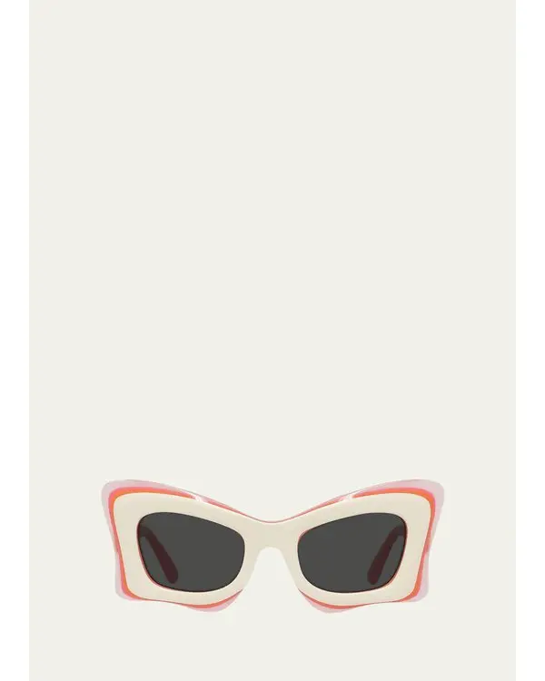 Loewe Butterfly Sunglasses - Beige/smoke