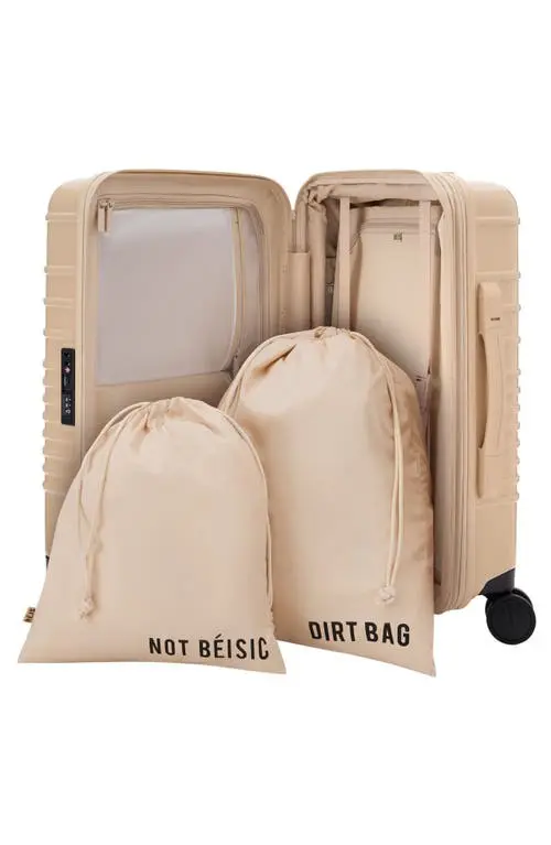 BEIS Carry-on Roller Suitcase - Beige Glossy