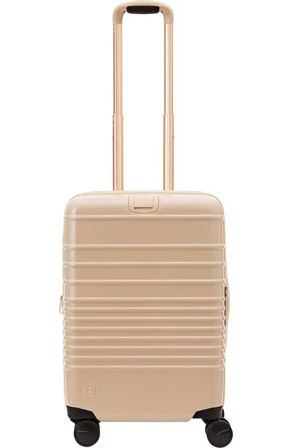 BEIS Carry-on Roller Suitcase - Beige Glossy