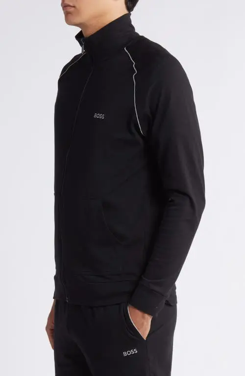 BOSS Cotton-blend Zip-up Jacket - Blk