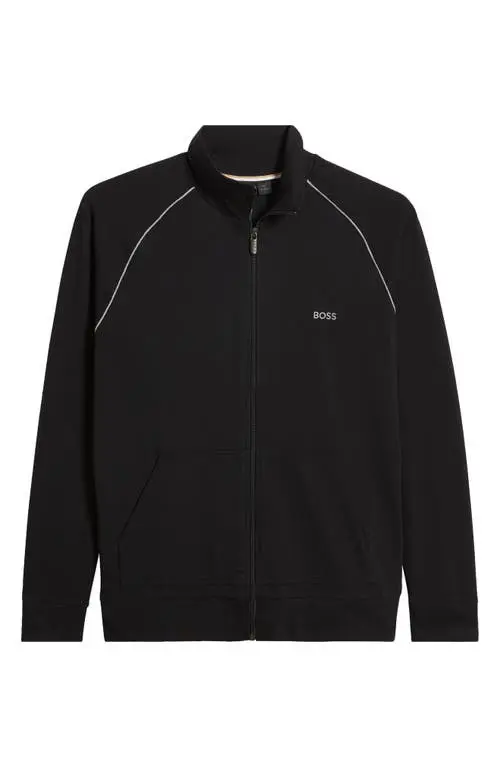 BOSS Cotton-blend Zip-up Jacket - Blk