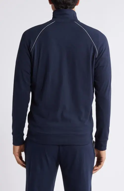 BOSS Cotton-blend Zip-up Jacket - Dk Bu