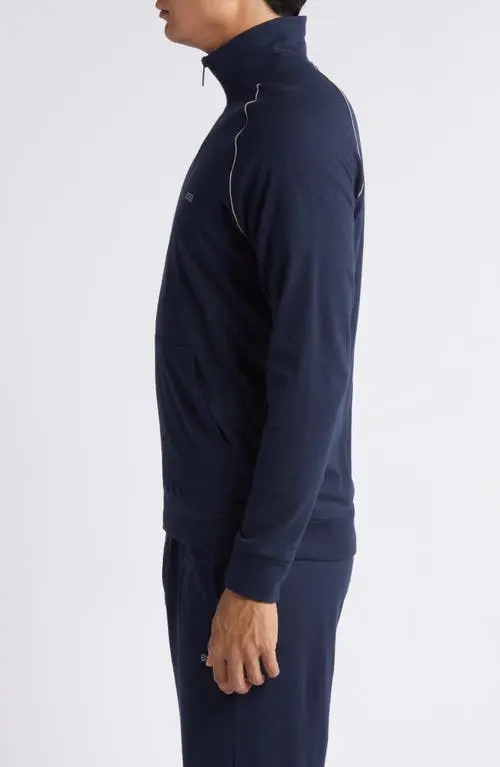 BOSS Cotton-blend Zip-up Jacket - Dk Bu