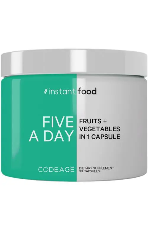CODEAGE Instantfood Five A Day Fruits & Vegetables Vitamins Supplement - White