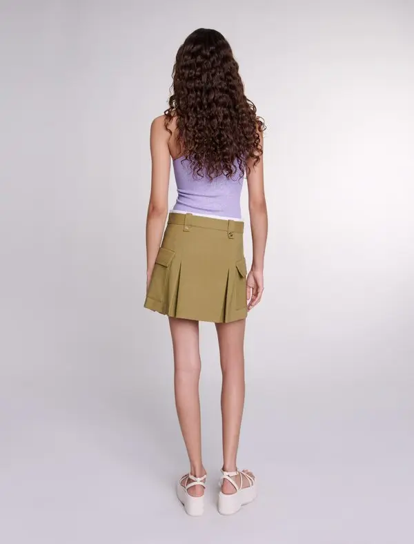 Maje Pleated Mini Skirt