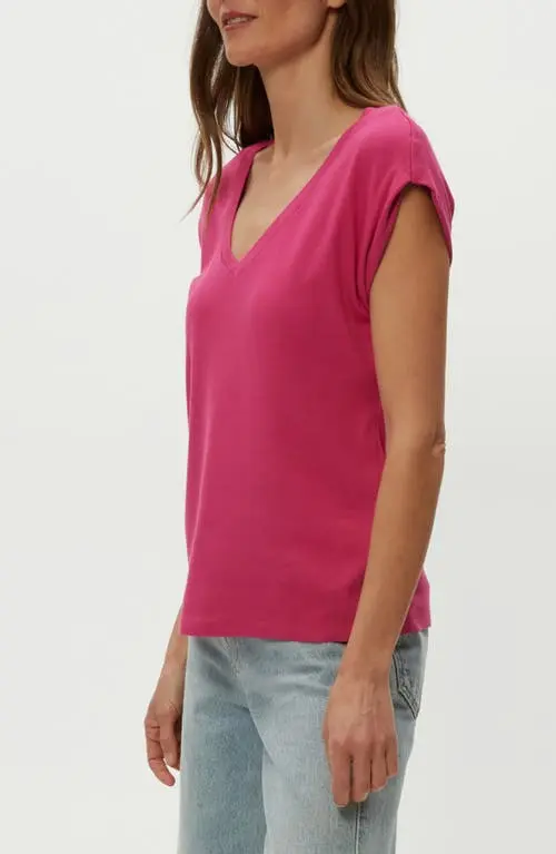 Michael Stars Tati Power Shoulder Rib Top