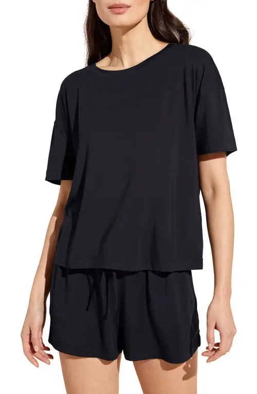 Eberjey Giselle Stretch Modal Pajama Top - Black