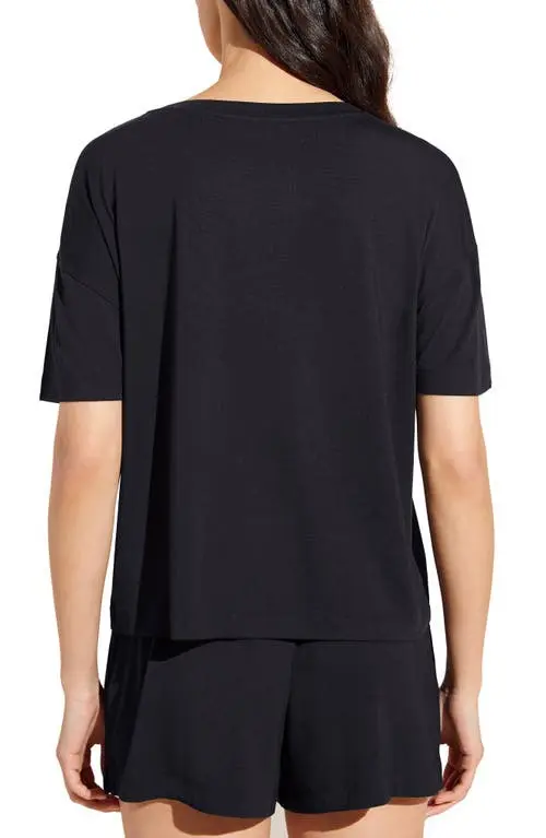 Eberjey Giselle Stretch Modal Pajama Top - Black