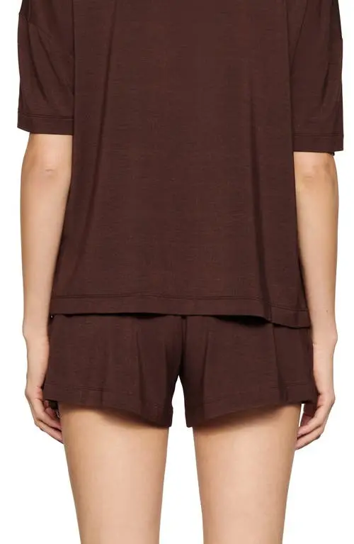 Eberjey Giselle Stretch Modal Pajama Top - Chocolate