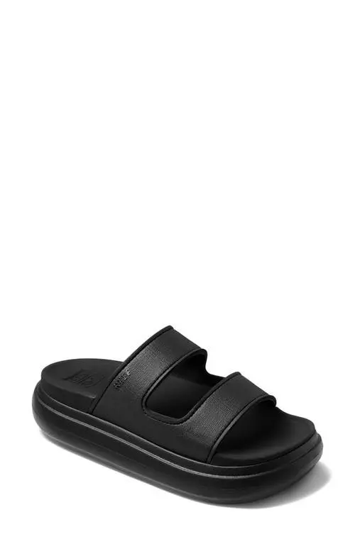 Reef Bondi Platform Slide Sandal - Black/ Black
