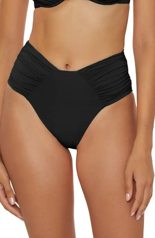 BECCA® By Rebecca Virtue Color Code High Cut Bikini Bottoms - Sapphire