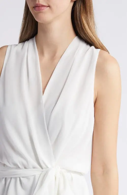 NIKKI LUND Golriz Wrap Sleeveless Top - White