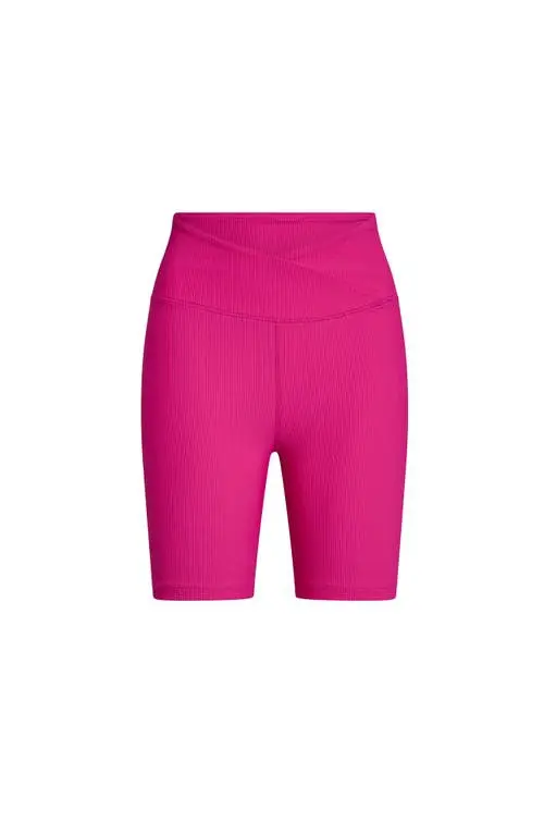 ELECTRIC YOGA Rib Biker Shorts - Pink Yarrow