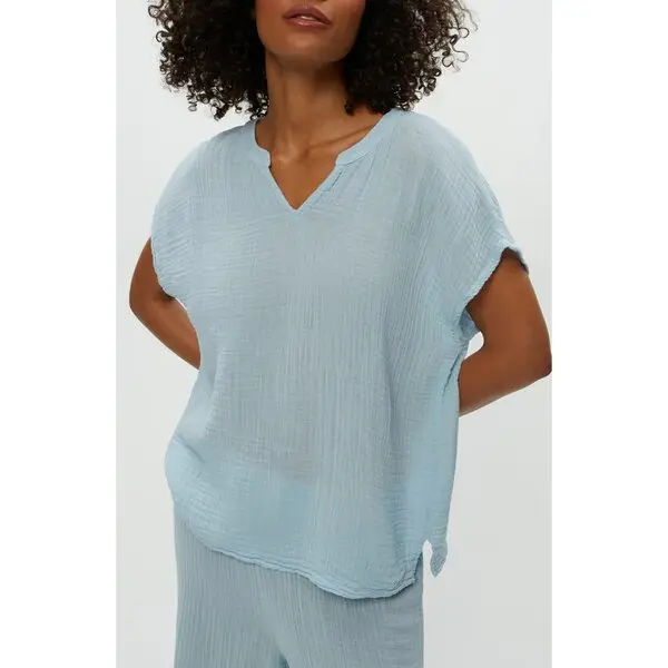 Michael Stars Naomi Split Neck Gauze Top