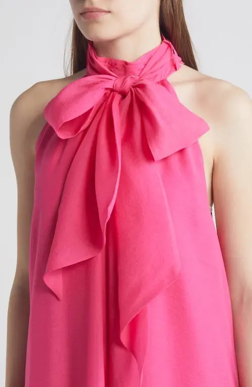 strapless open back dress Jesian Bardot midi dress in bright pink | Ted Baker