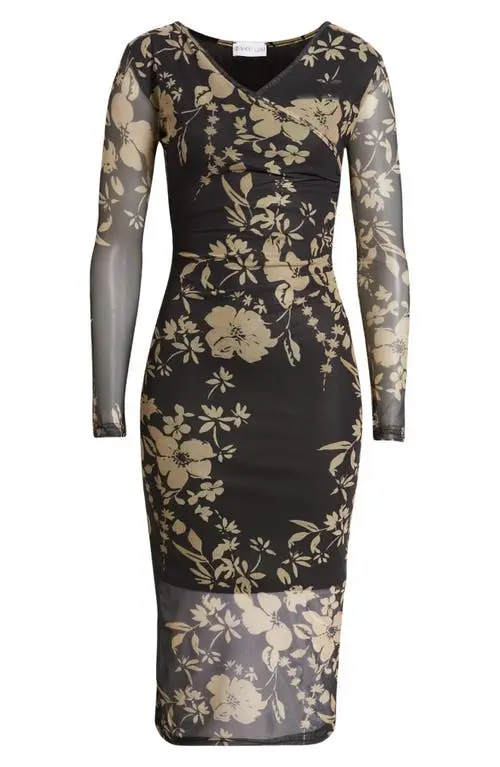 NIKKI LUND Britt Floral Mesh Maxi Dress