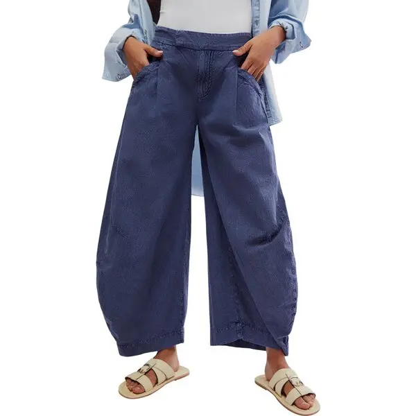 Free People Tegan Washed Cotton Barrel Pants