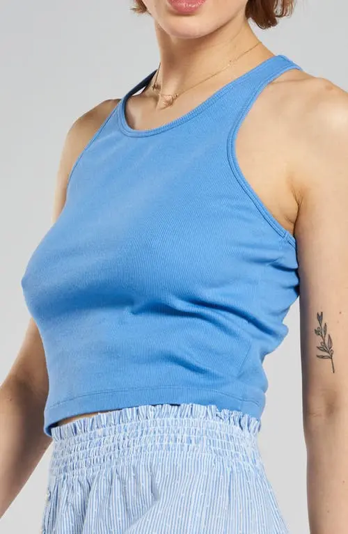 PEACHAUS Teasel Ribbed Vest - Mountain Blue