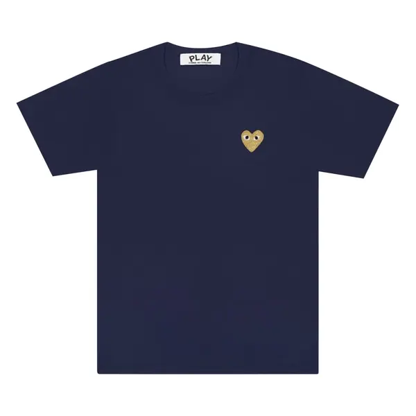 Play Comme Des Garcon Heart Logo T-shirt 'navy - Blue